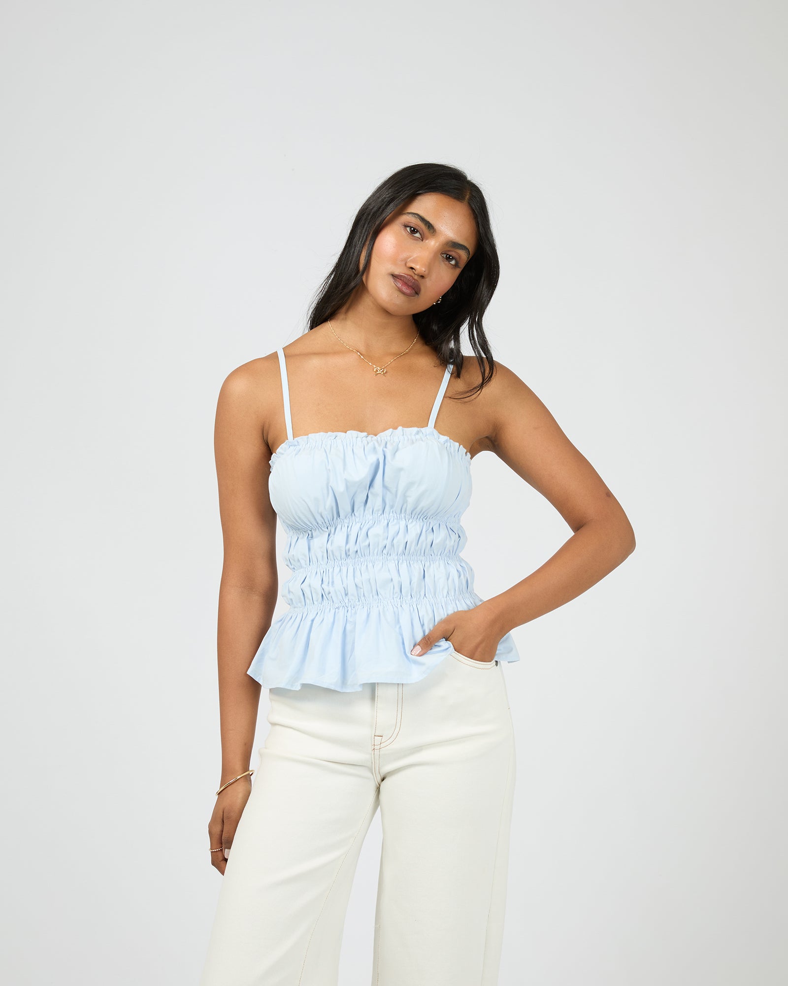 All About Eve Cora Top Sky Blue