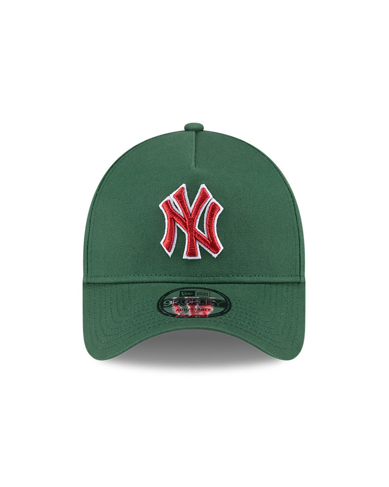 New Era 9Forty A-Frame Cilantro Metallic New York Yankees Cap Cilantro ...